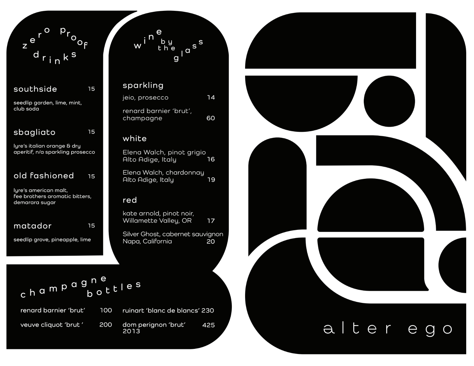 Menu — Alter Ego Tampa